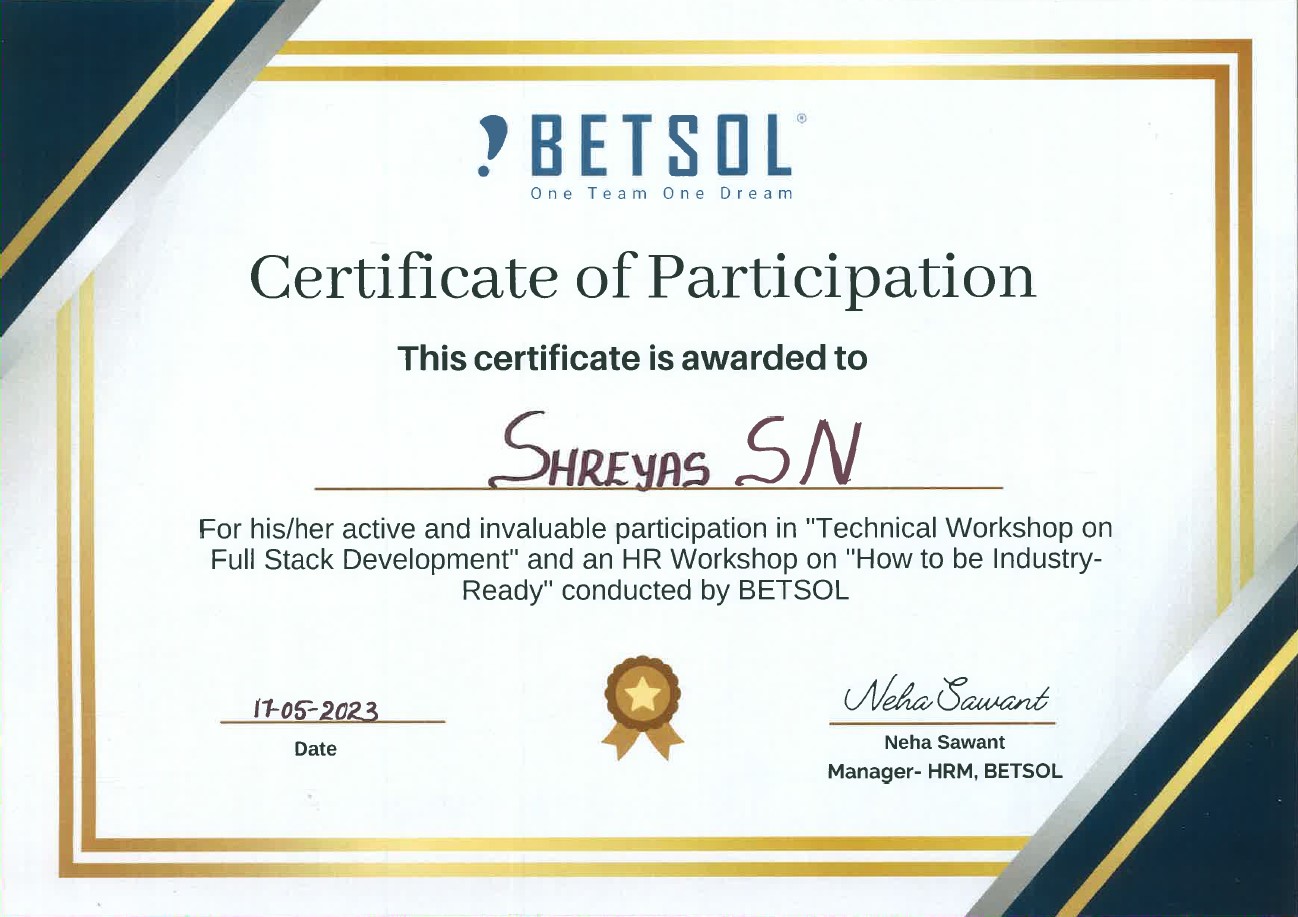 S N Shreyas | Self-taught Developer